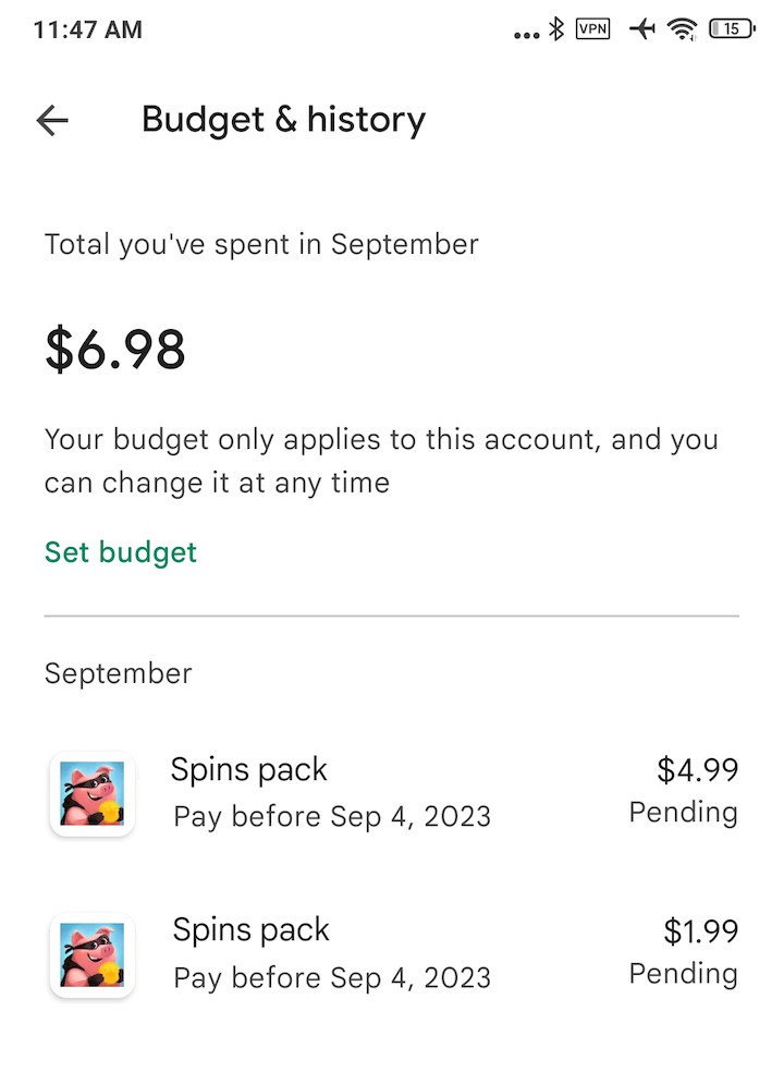 ¿Por qué está pendiente mi compra en Google Play? – Coin Master