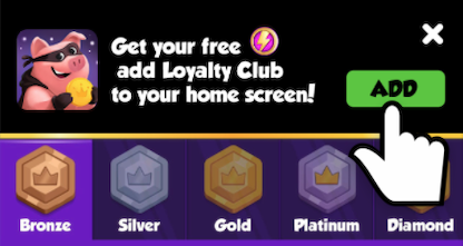 How can I save the Loyalty Club Badge to my home screen? – Coin Master